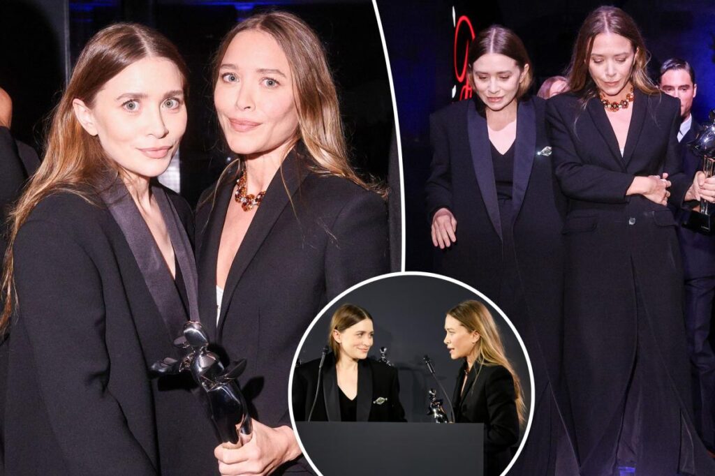 Mary-Kate and Ashley Olsen Wow in Coordinating Coats at CFDA Awards ...
